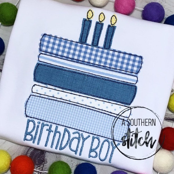 Birthday Cake Applique - Etsy