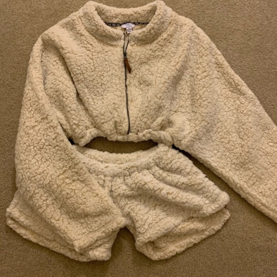 Fluffy Crop Top Lounge Set - Etsy