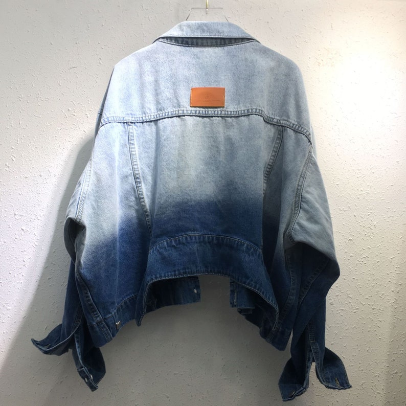 Upside Down Denim Gradient Jacket - Etsy