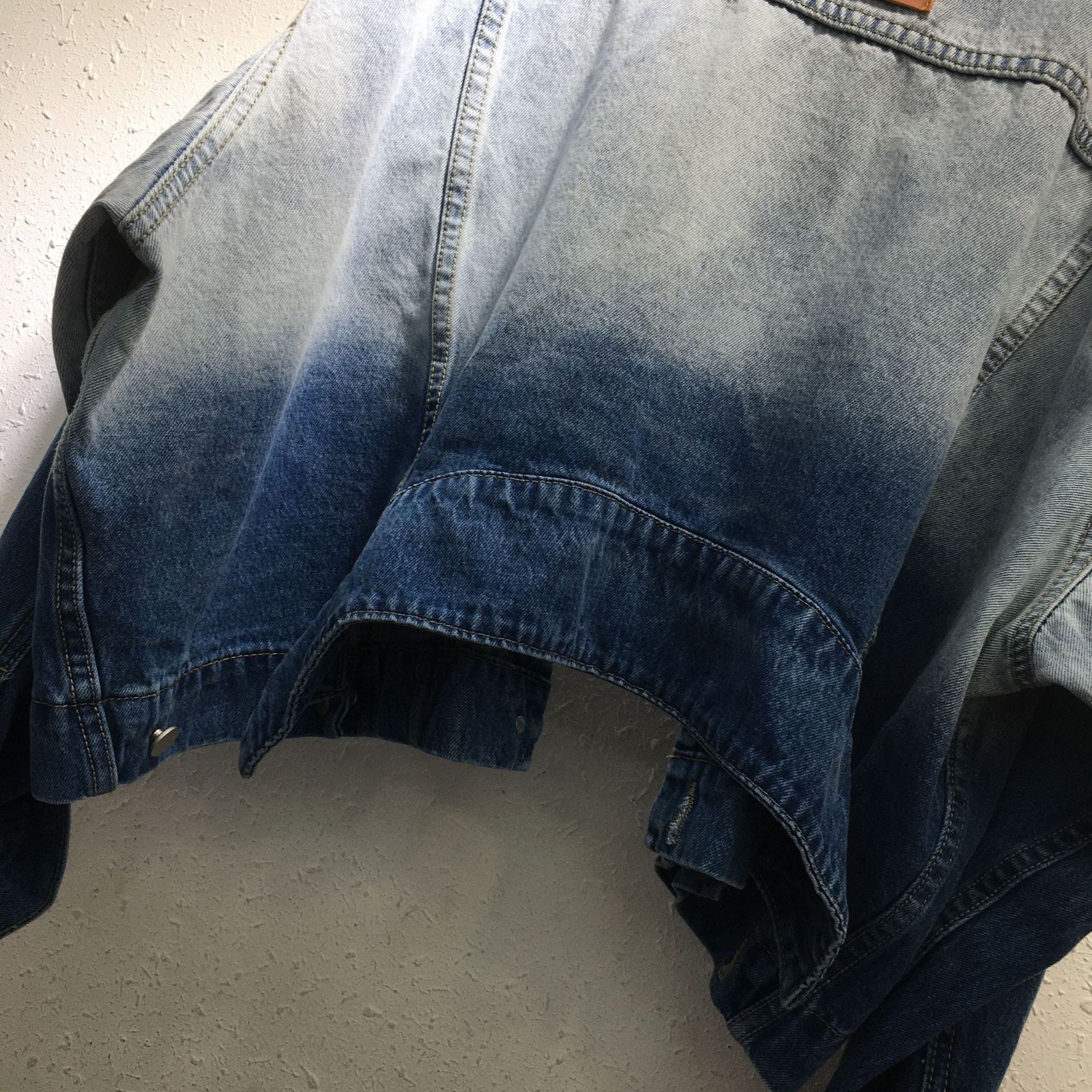 Upside Down Denim Gradient Jacket - Etsy