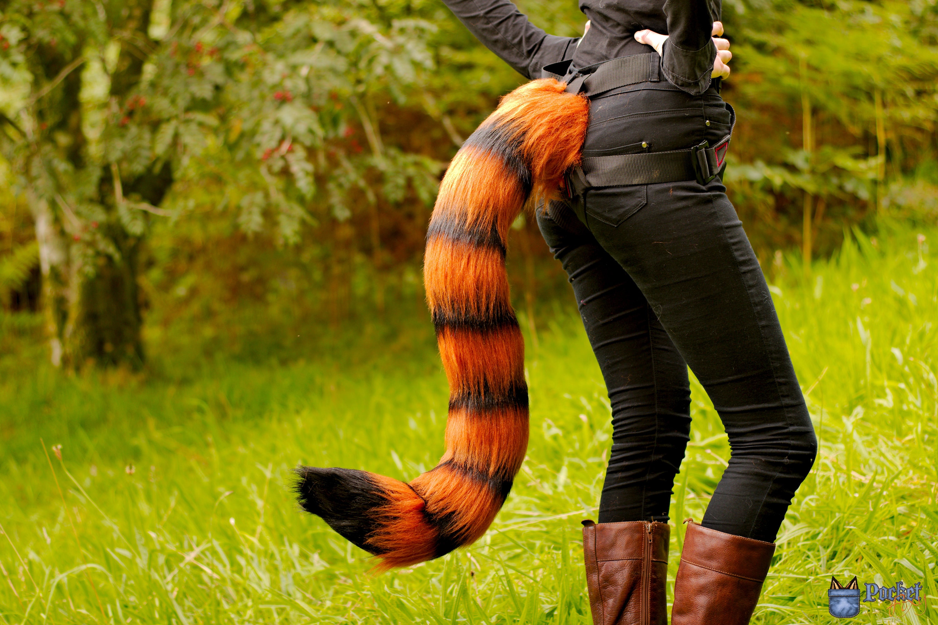 Tiger Ears And Tail Costume Set 40 Long Stripy Tiger Tail Etsy