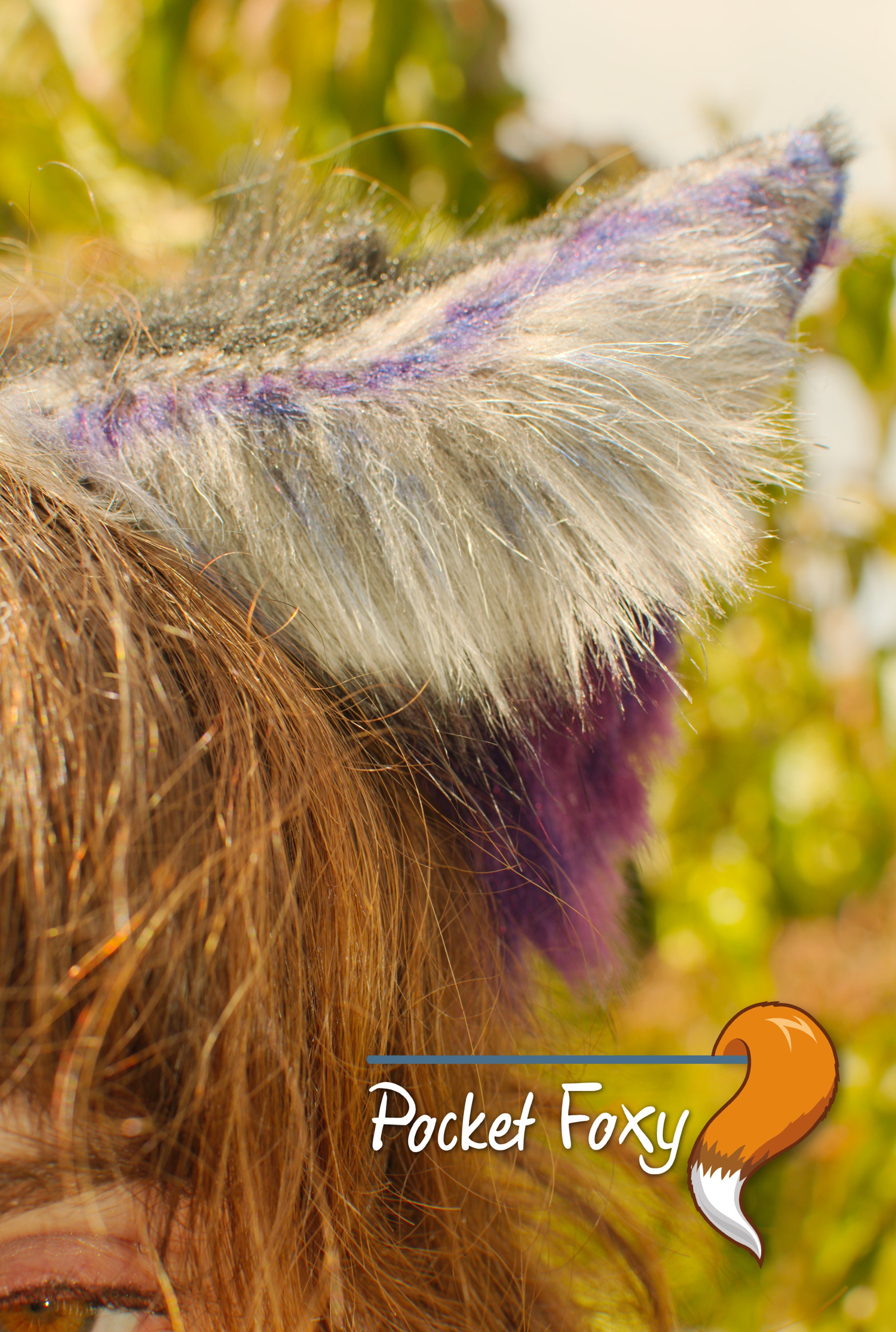 Realistic Purple Wolf Costume Ear and Tail Set Comfortable | Etsy