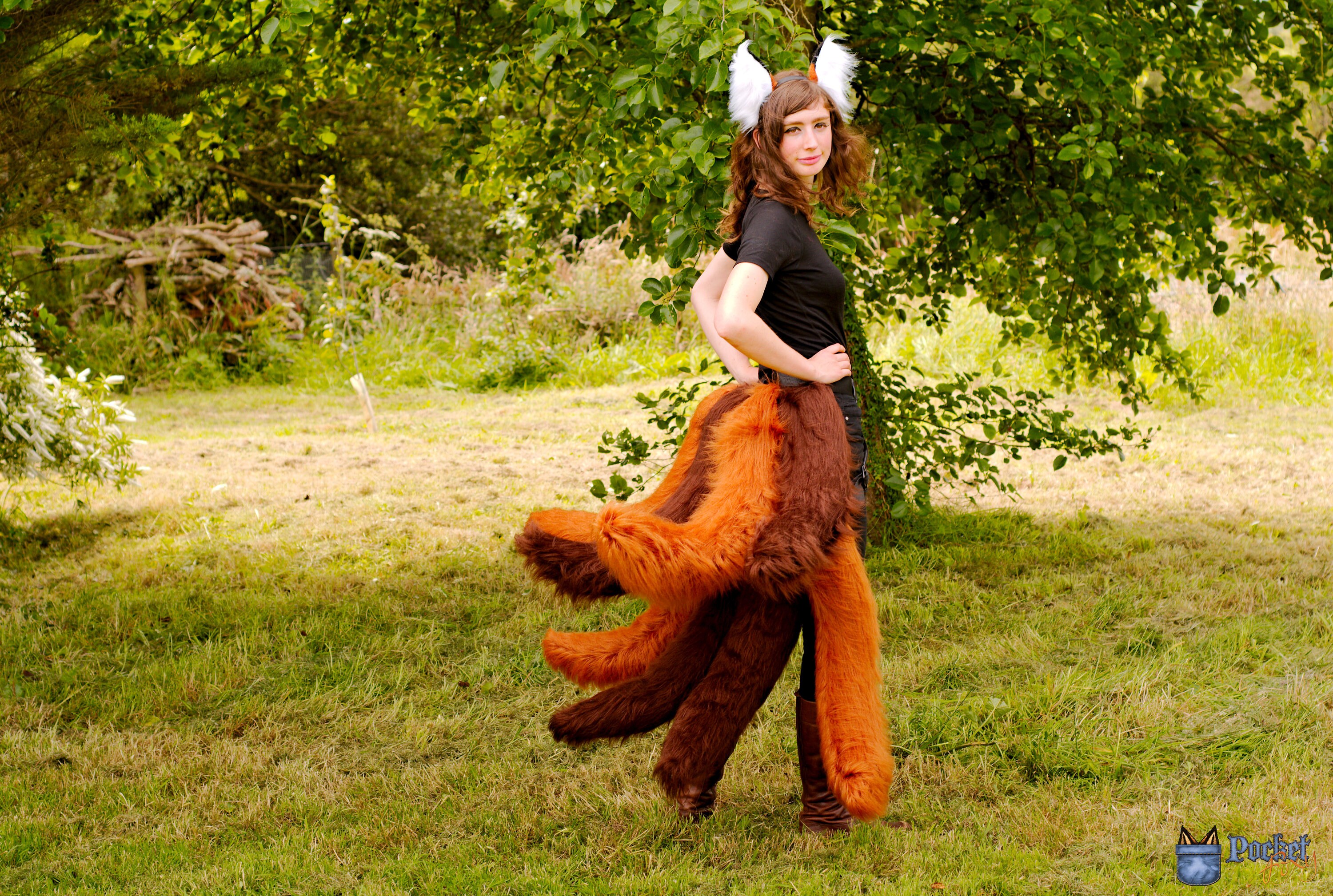 9 Nine Tailed Fox Set Realistic ears Adults costume fox | Etsy