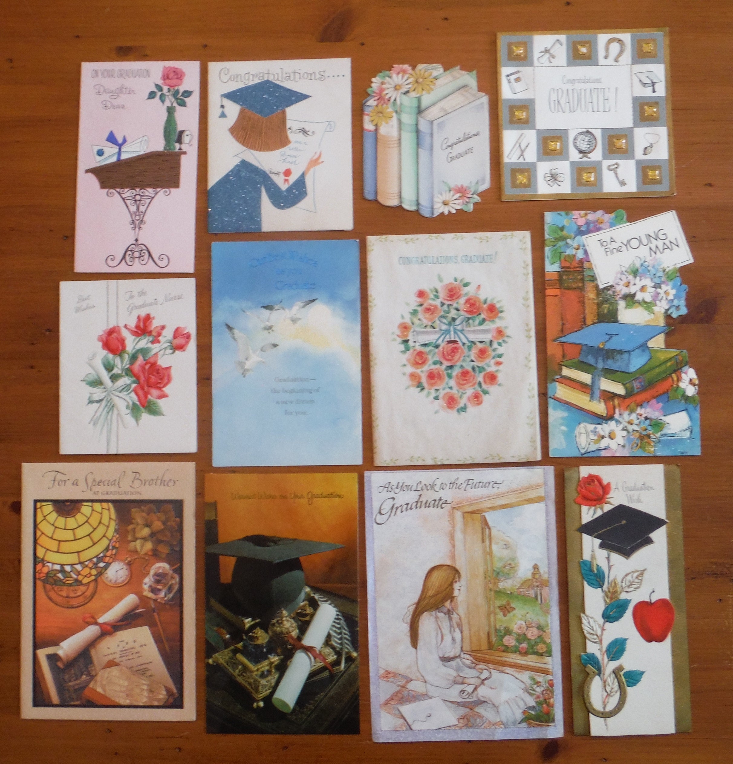 12 Vintage Graduations Greeting Cards Lot Mod Retro - Etsy