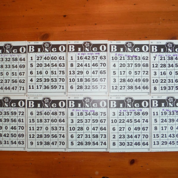 Vintage Bingo Cards - Etsy