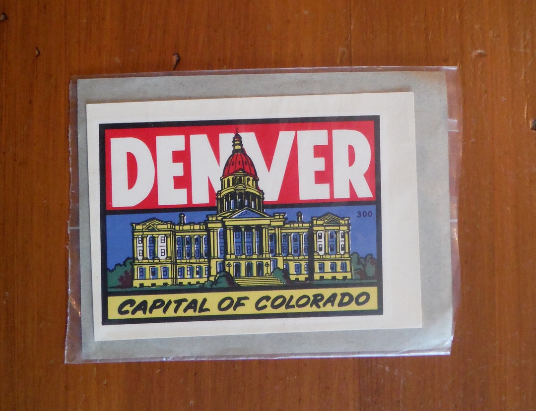 Vintage Denver Colorado Souvenir Decal - 1960's U.S.A. State Car ...