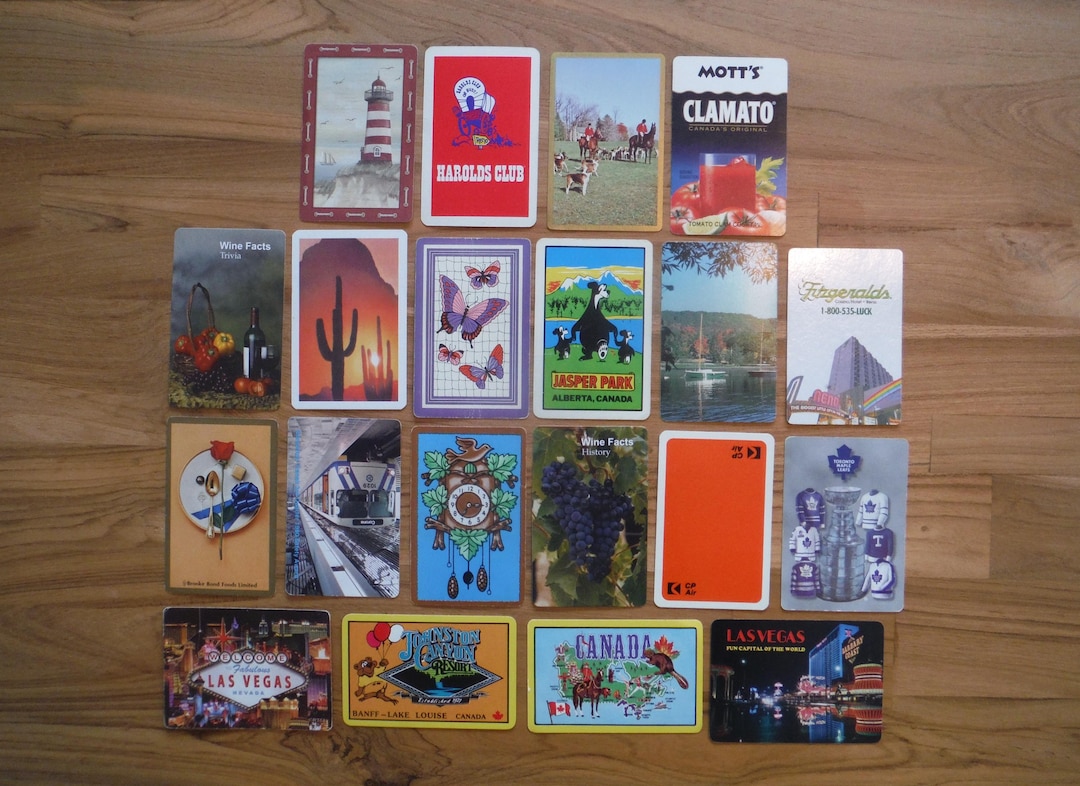 Vintage Playing Cards Assorted Lot - Vintage Junk Journal Gift Tags ...