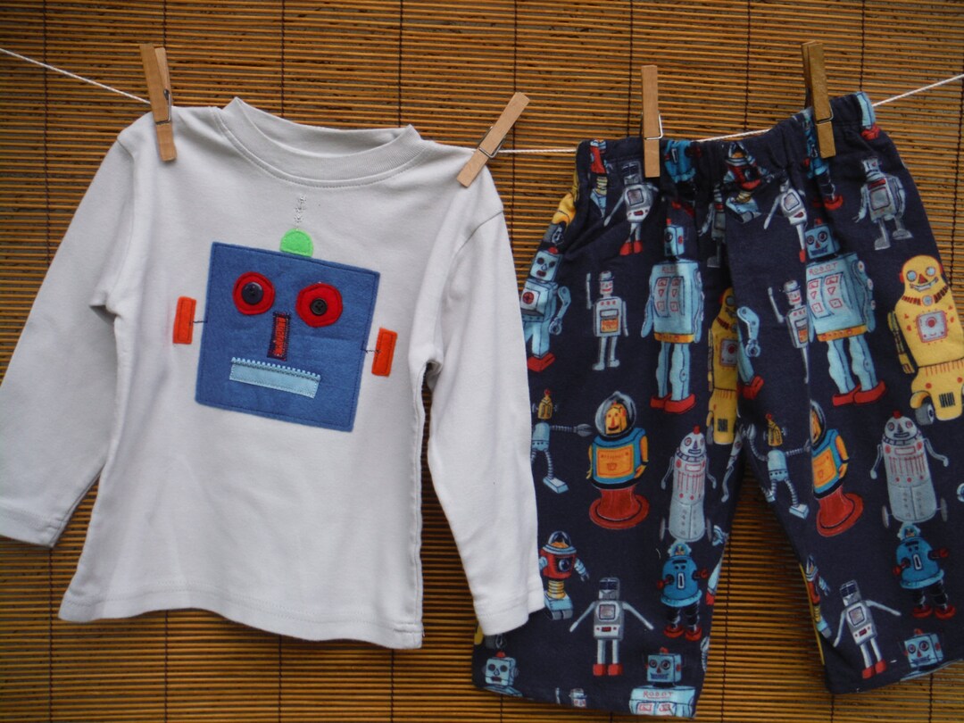 Size 18 Months Robots Shirt & Pants Size 18 Mths. Boys Outfit Boys ...
