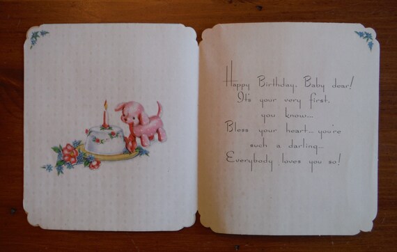 One Year Baby Birthday Card One Year Baby Birthday Card
