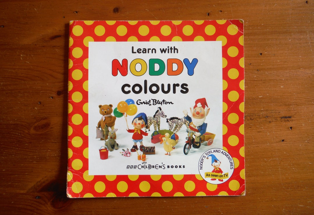Vintage Noddy Children's Book - 1990's Learn With Noddy Colours Book ...