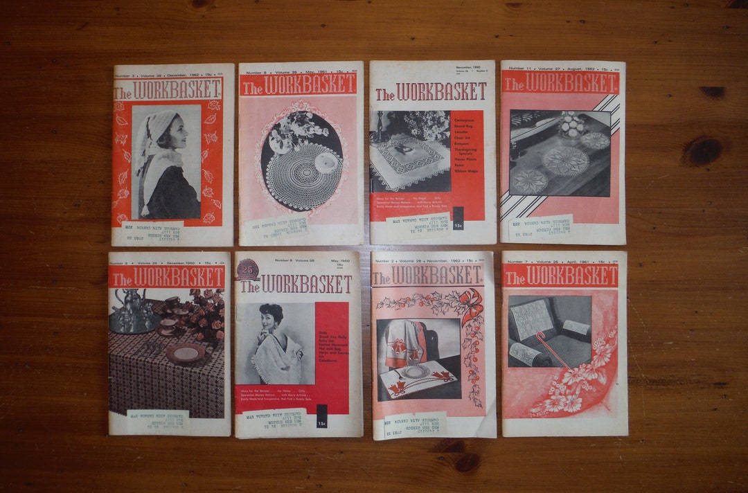 8 Vintage 1960's the Workbasket Crafts Booklets - 1960's Lady's Sewing ...