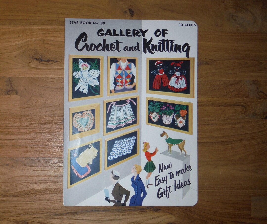 Vintage 1950's Crochet & Knitting Pattern Book - 1952 Kitschy Fun Silly ...