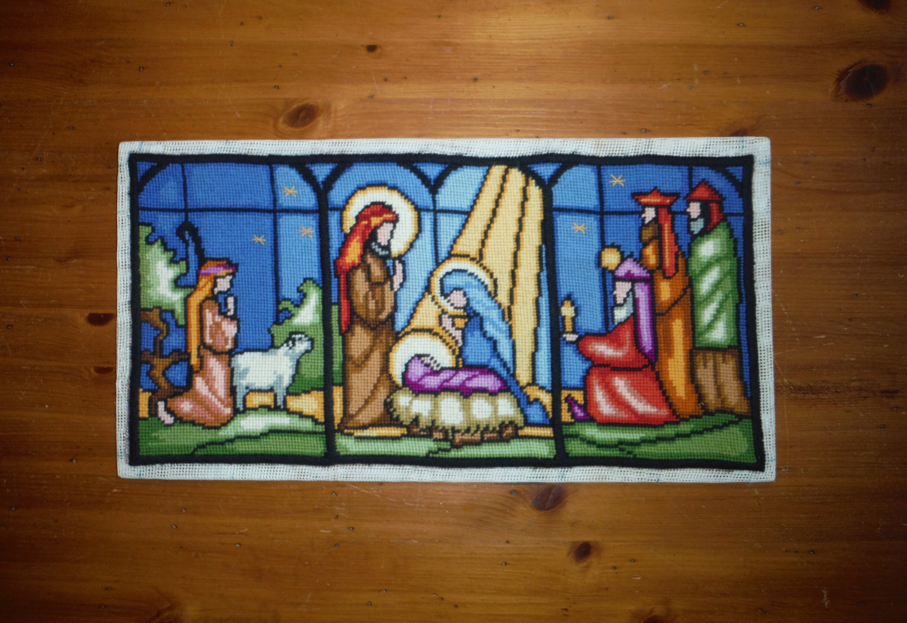 Nativity Needlepoint Completed - Etsy