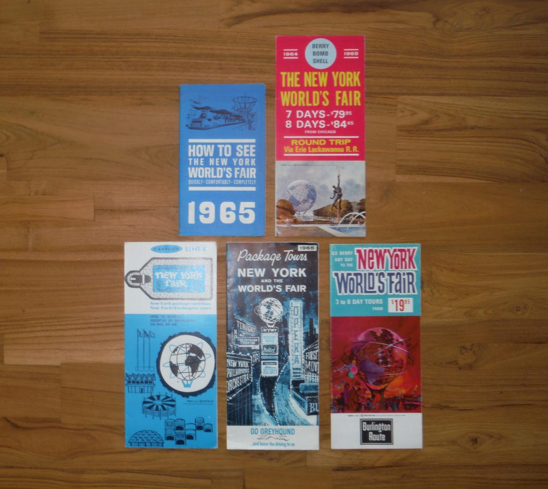 5 Vintage 1960's New York World Fair Brochures - 1964 - 1965 New York ...