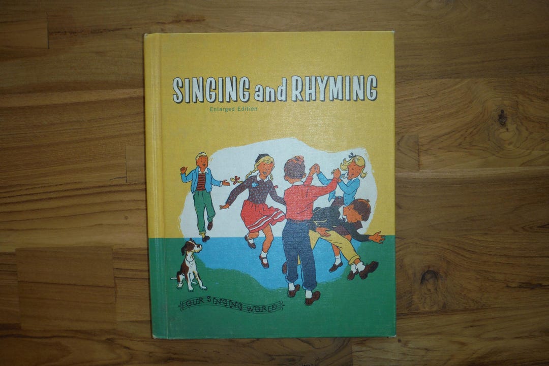 Vintage 1960's Children's School Song Book - Singing and Rhyming School ...