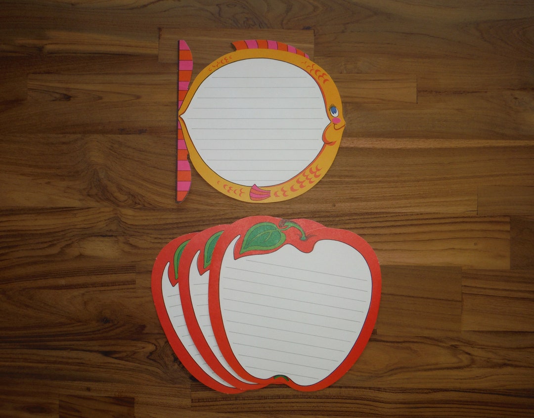 Vintage 1970's Mod Stationary Cards - '70's Retro Writing Paper - Retro ...