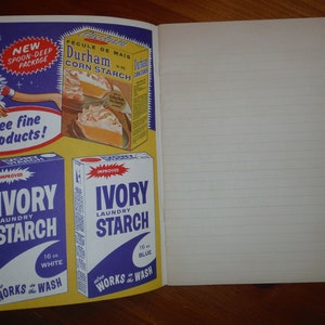 Vintage Child's School Scribbler 1950's Bee Hive Corn Syrup Scribbler ...