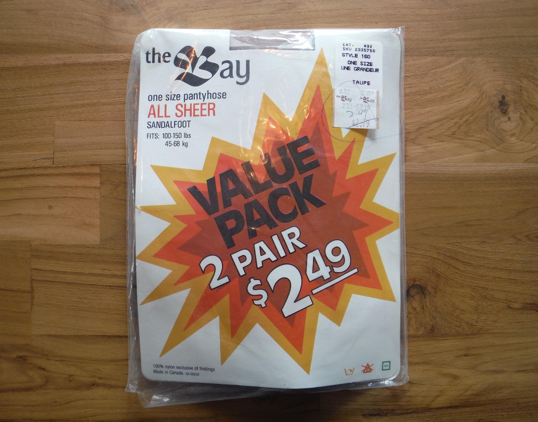 Vintage Mod Pantyhose New in Package - 1970's One Size the Bay ...