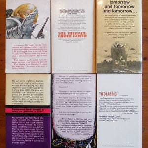 6 Vintage Science Fiction Pulp Fiction Paperbacks 1950's 1960's Sci-fi ...