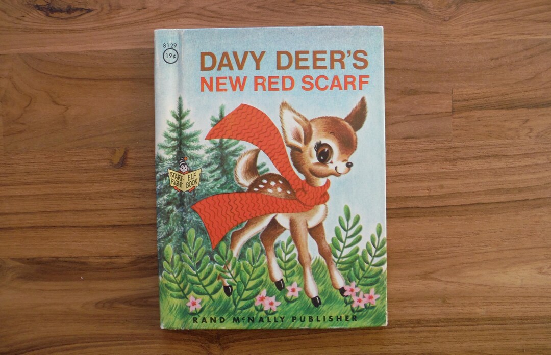Vintage 1960's Davy Deer's New Red Scarf Children's Book - '60's Child ...