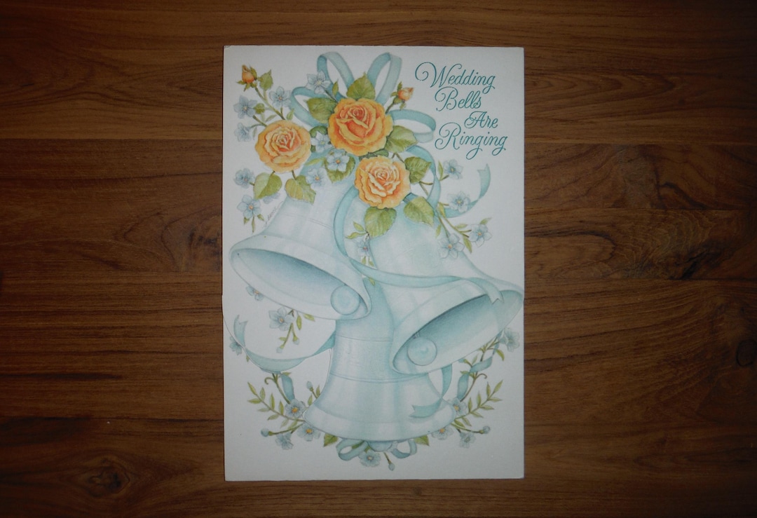 Pretty Vintage 1960's Wedding Card - Vintage Wedding Bells Vintage ...