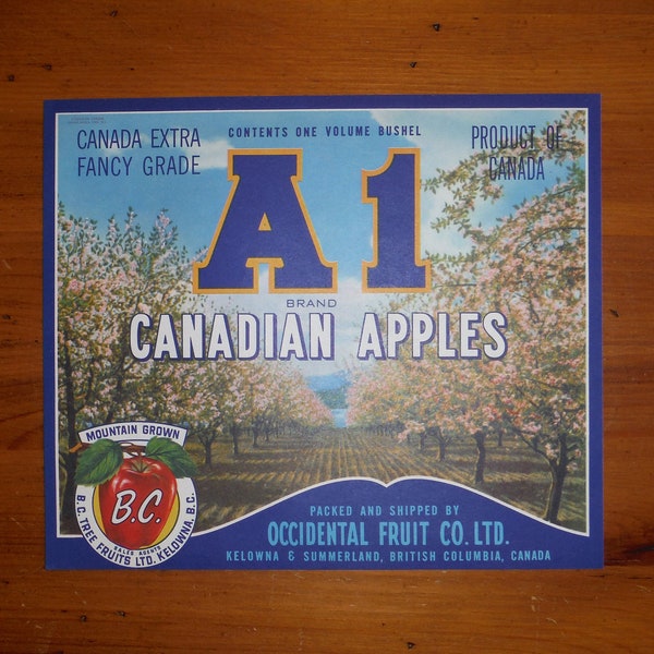 Apple Crate Label - Etsy