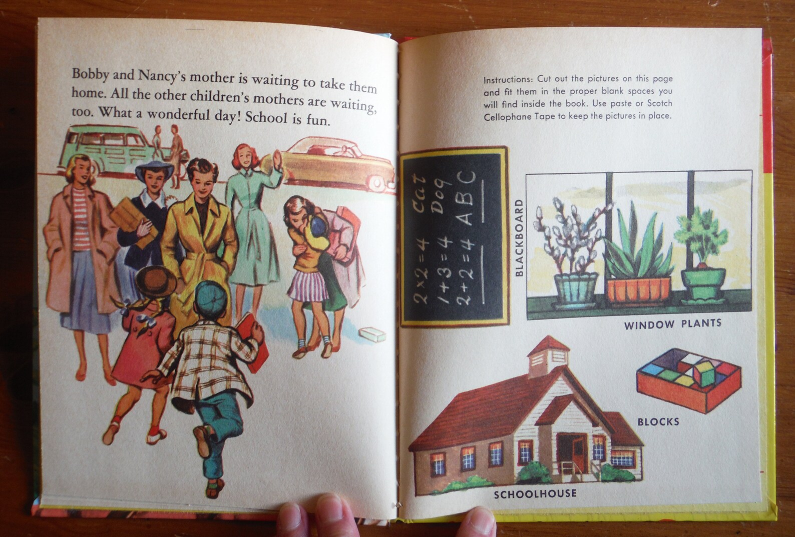 Vintage 1950's Let's Go to School Book 1954 - Etsy