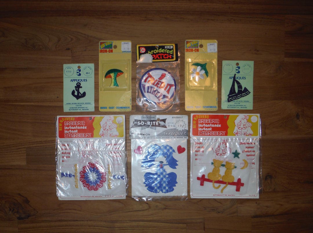 Vintage Groovy Mod Badges Lot - Vintage Cloth Stitched Clothing Patches ...