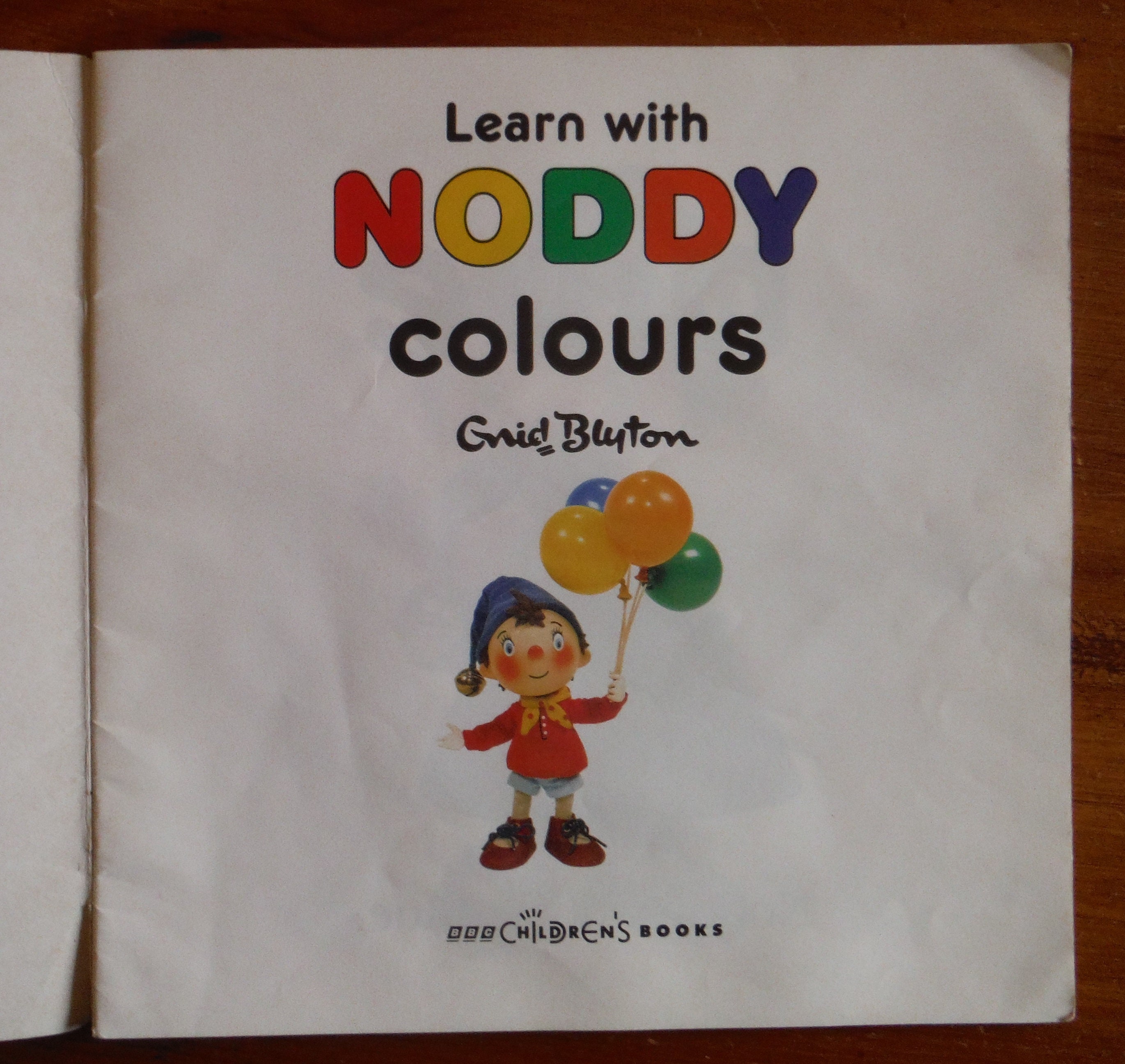 Vintage Noddy Children's Book - 1990's Learn With Noddy Colours Book ...