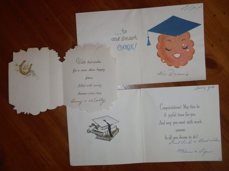 12 Vintage Graduations Greeting Cards Lot - Mod Retro Congratulations ...