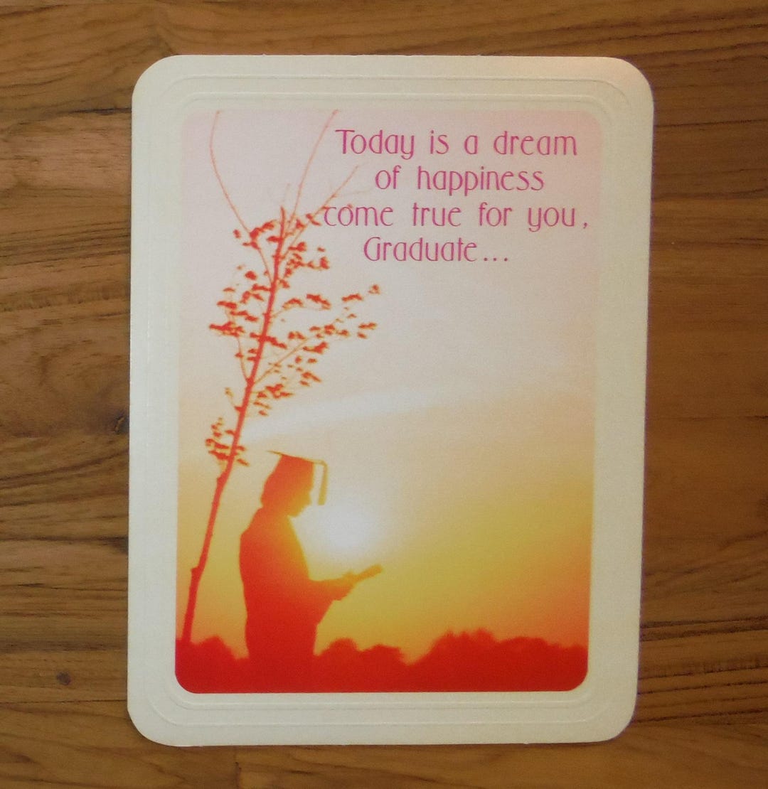 Mod Vintage 1970's Graduation Card - '70's Retro Graduate ...