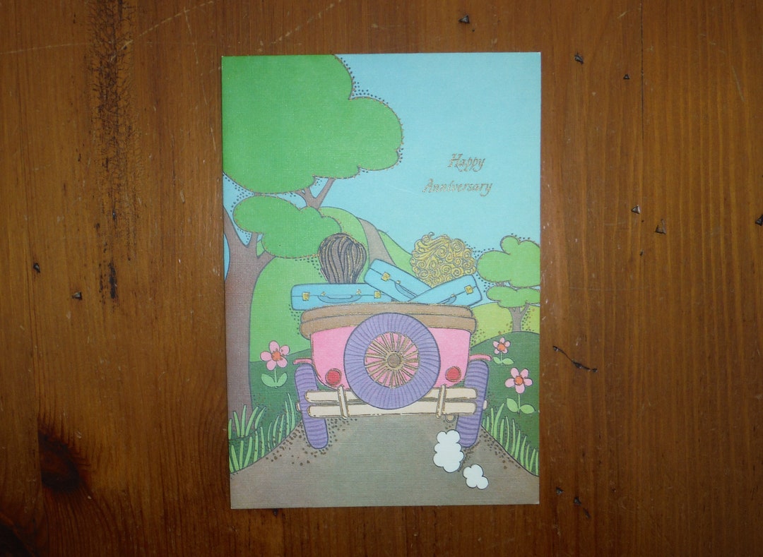 Mod Vintage Happy Anniversary Card Mod Groovy 1970's Anniversary ...