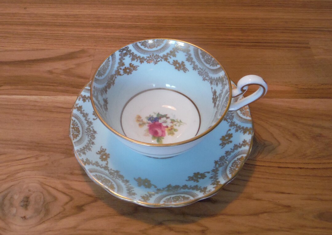 Vintage Victoria C & E Tea Cup and Saucer Set - English Floral Spray ...