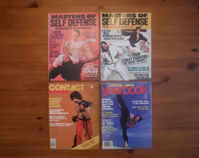 4 Vintage 1970's Karate Magazines 1975, 1976 Contact Karate Masters of ...