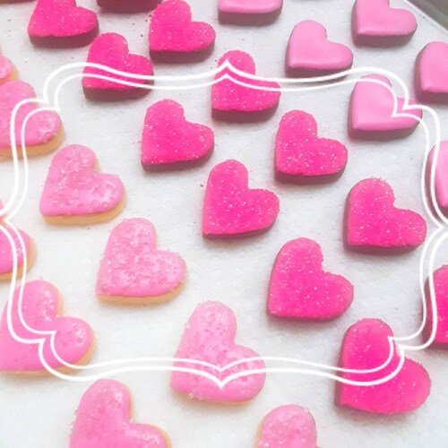 Mini Heart Decorated Sugar Cookies 12ct - Etsy