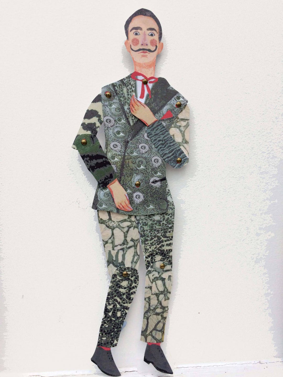 Salvador Dali Cut Out and Make Paper Puppet, Craft Puppet, Gifts for ...
