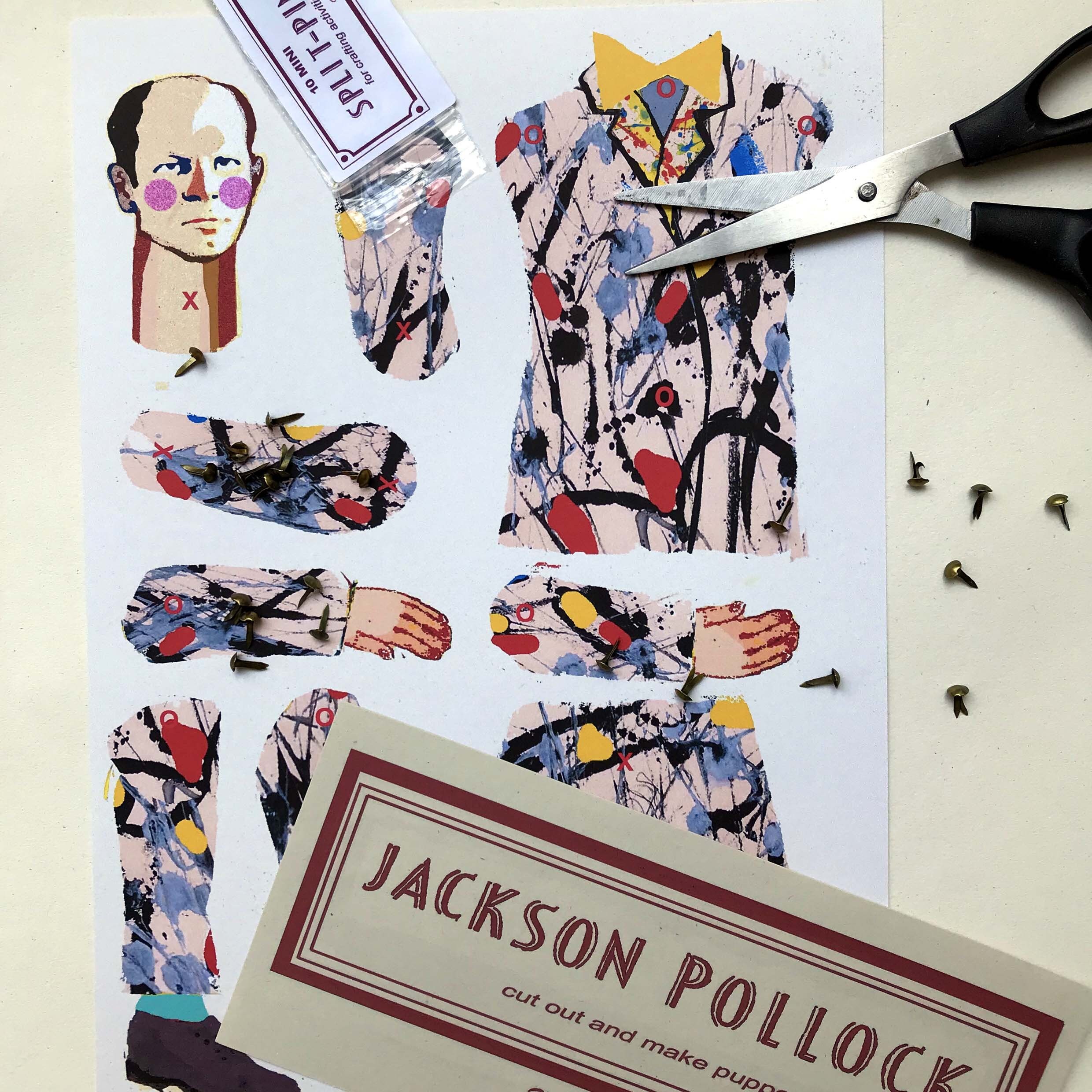 Jackson Pollock Cut and Make Puppet - Etsy