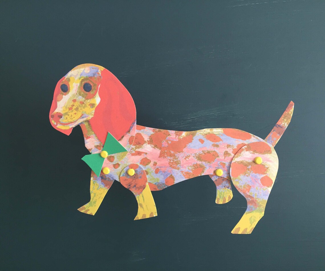 Dachshund Cut and Make Puppet - Etsy