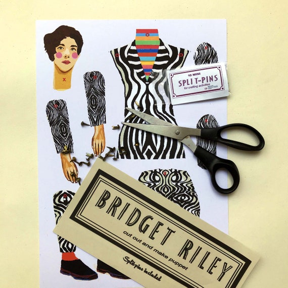 Bridget Riley Cut and Make Puppet | Etsy UK