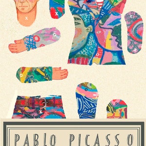 Pablo Picasso Puppet, Articulated Puppet, Cut Out and Make, Craft ...