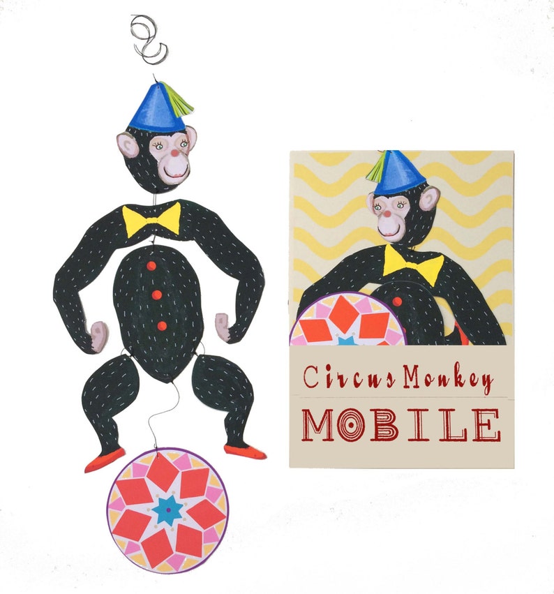 Monkey Mobile Kinetic Mobile for Kids Decor - Etsy