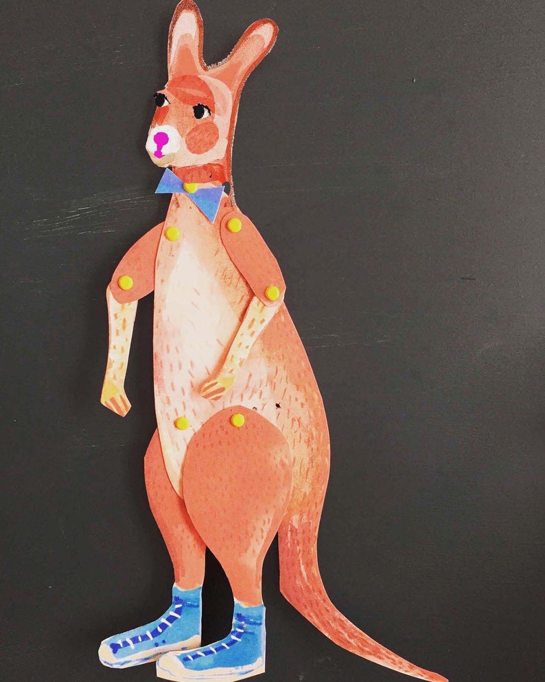 Kangaroo Cut and Make Paper Puppet - Etsy