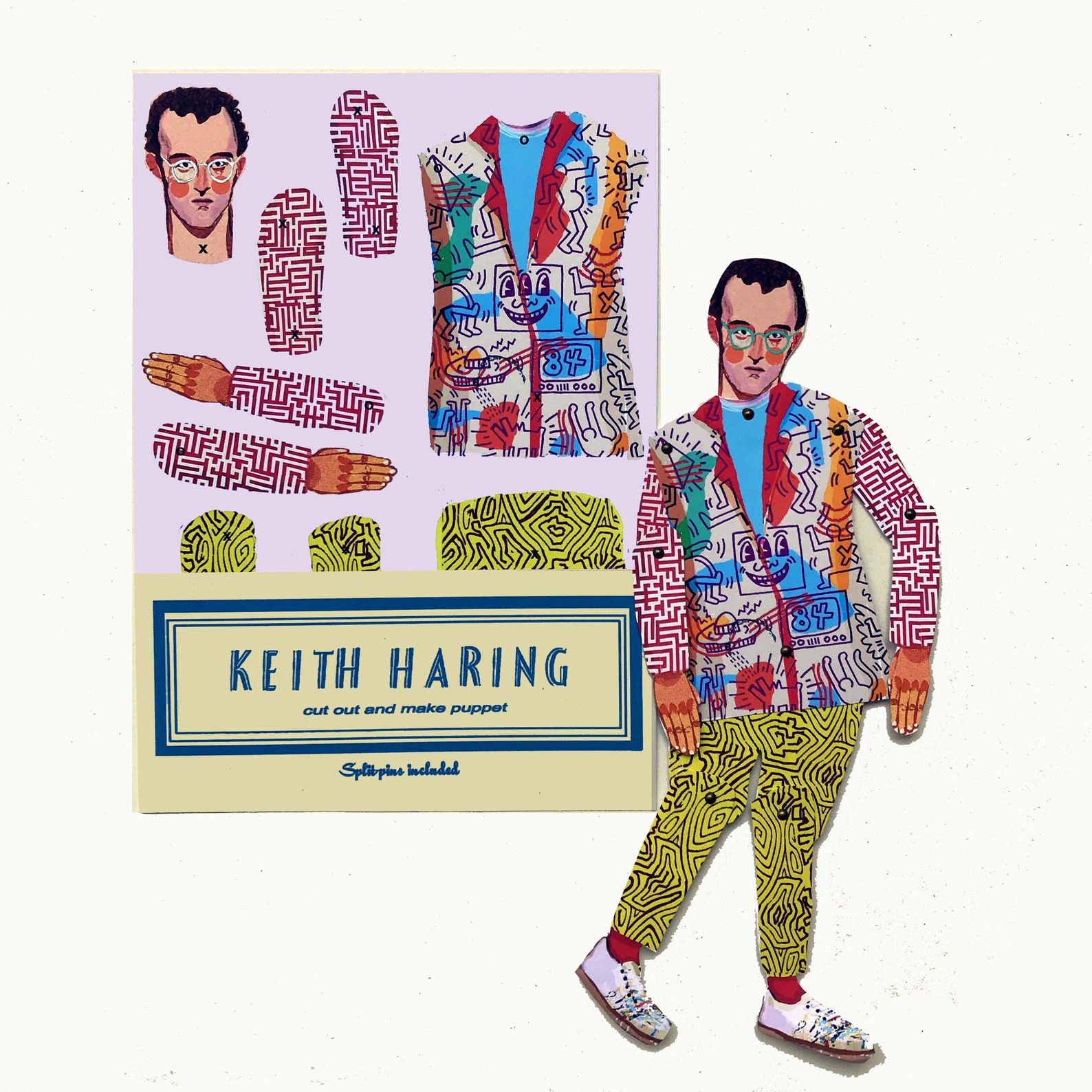 Keith Haring Cut and Make Puppet - Etsy