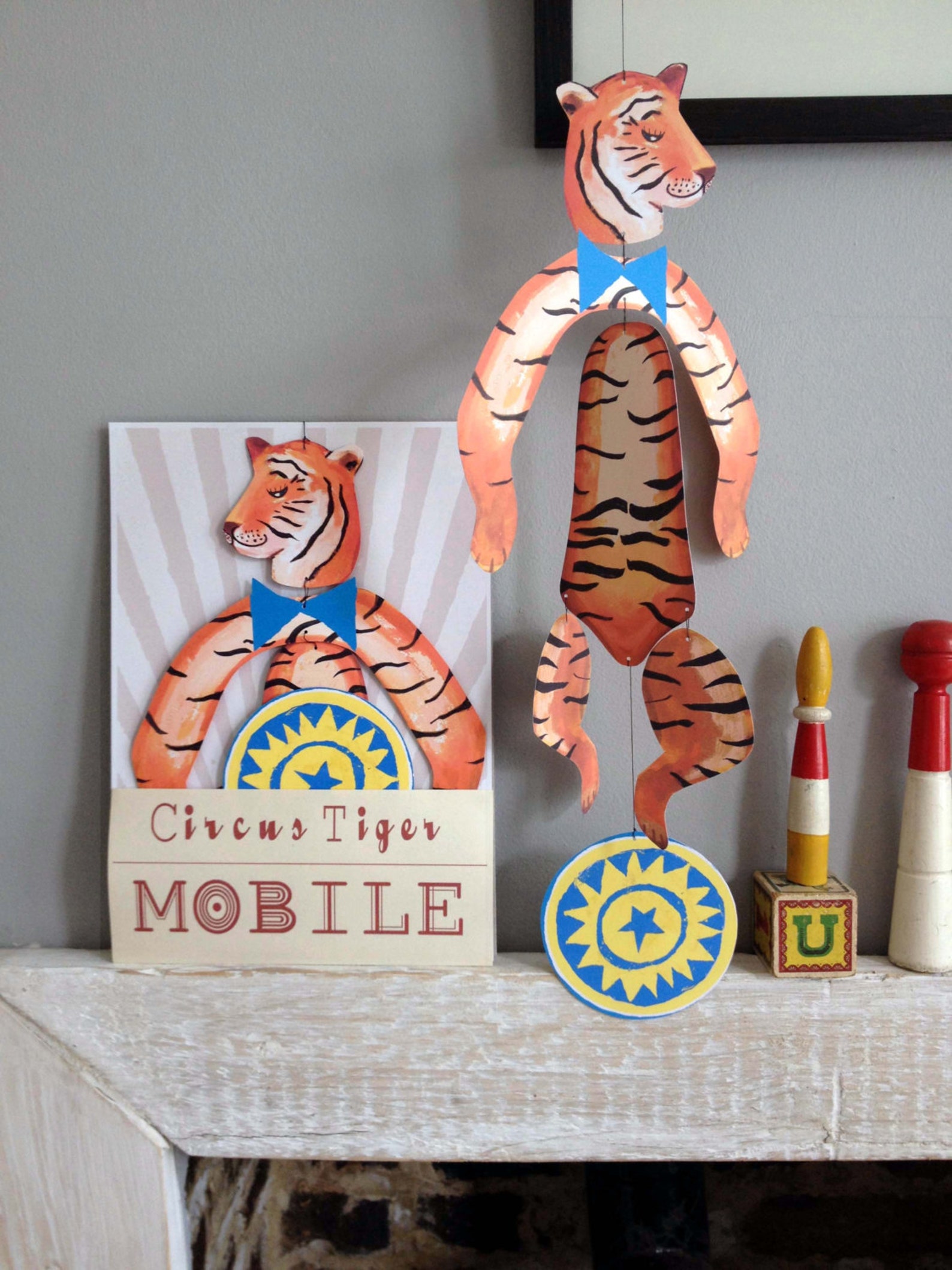 Circus Tiger Mobile - Etsy