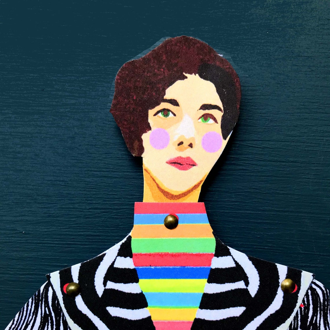 Bridget Riley Cut and Make Puppet - Etsy