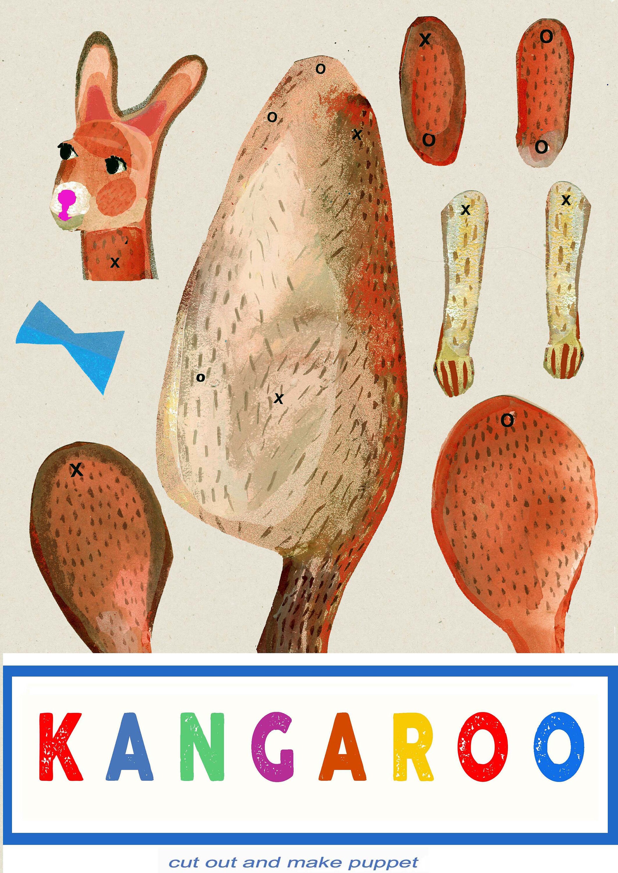 Kangaroo Cut and Make Paper Puppet - Etsy