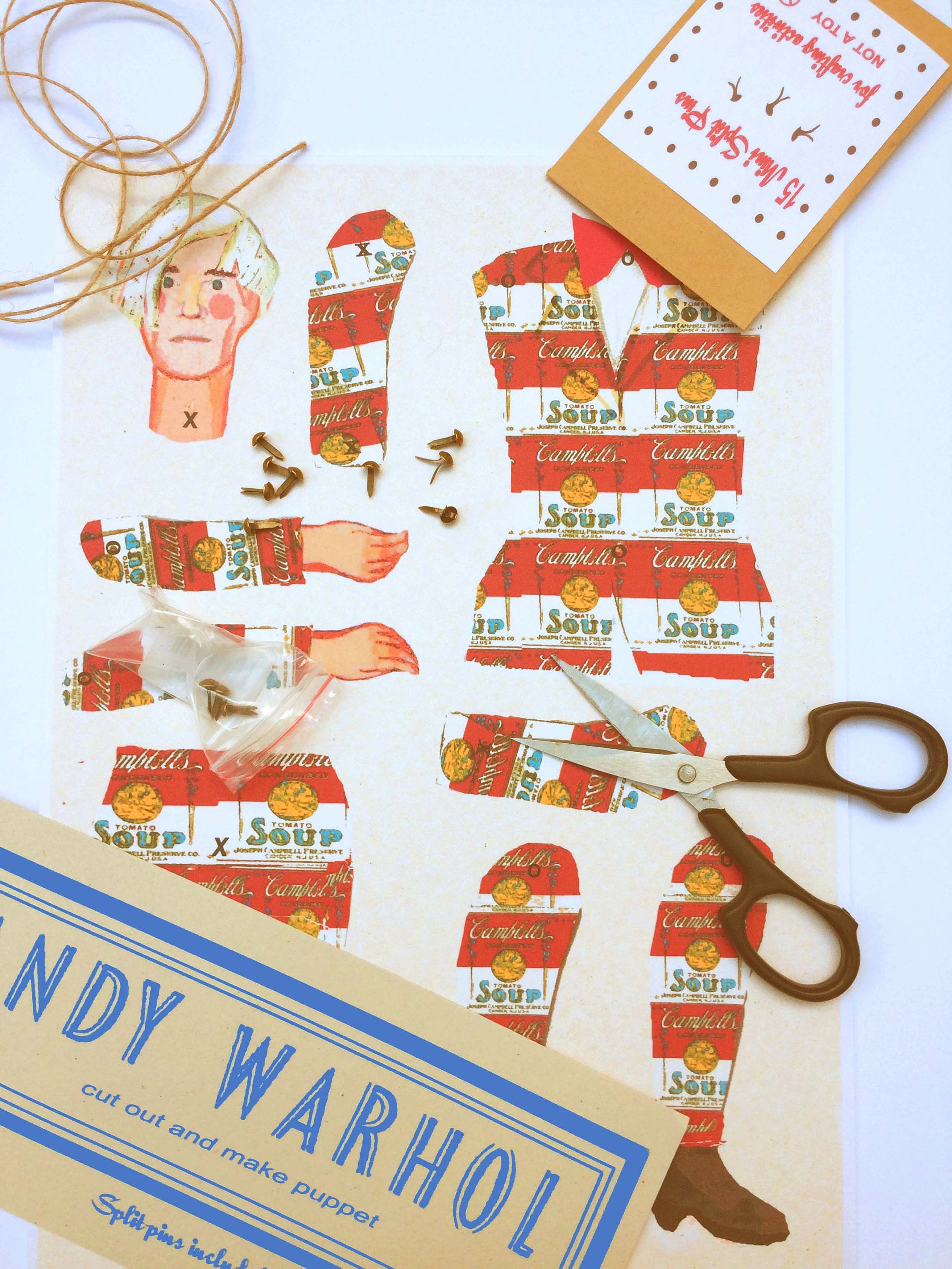 Andy Warhol Paper Puppetarticulated Puppet, Cut Out and Make, Craft ...