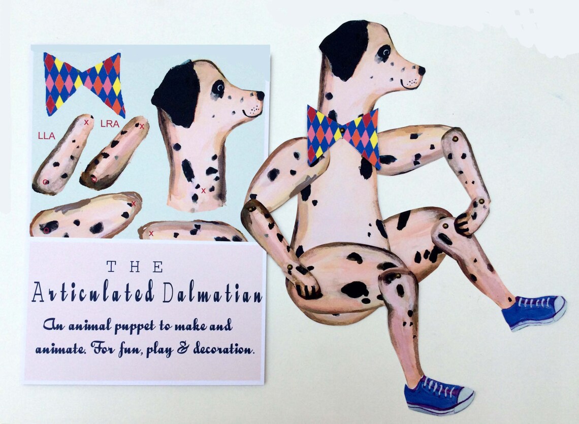 Dalmatian Articulated Puppet Kit - Etsy
