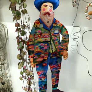 Claude Monet Cut Out and Make Paper Puppet, Craft Puppet, Gifts for ...