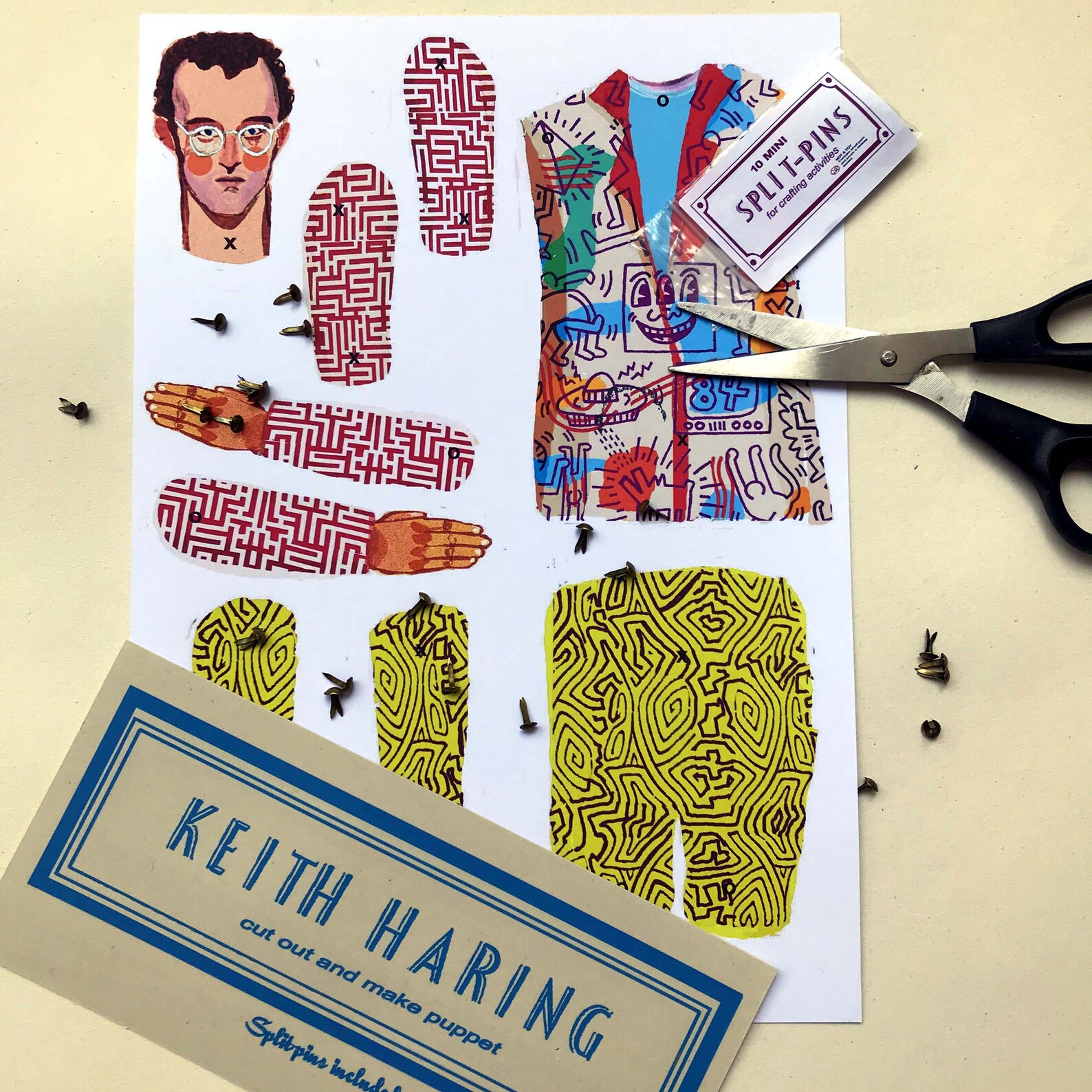 Keith Haring Cut and Make Puppet - Etsy